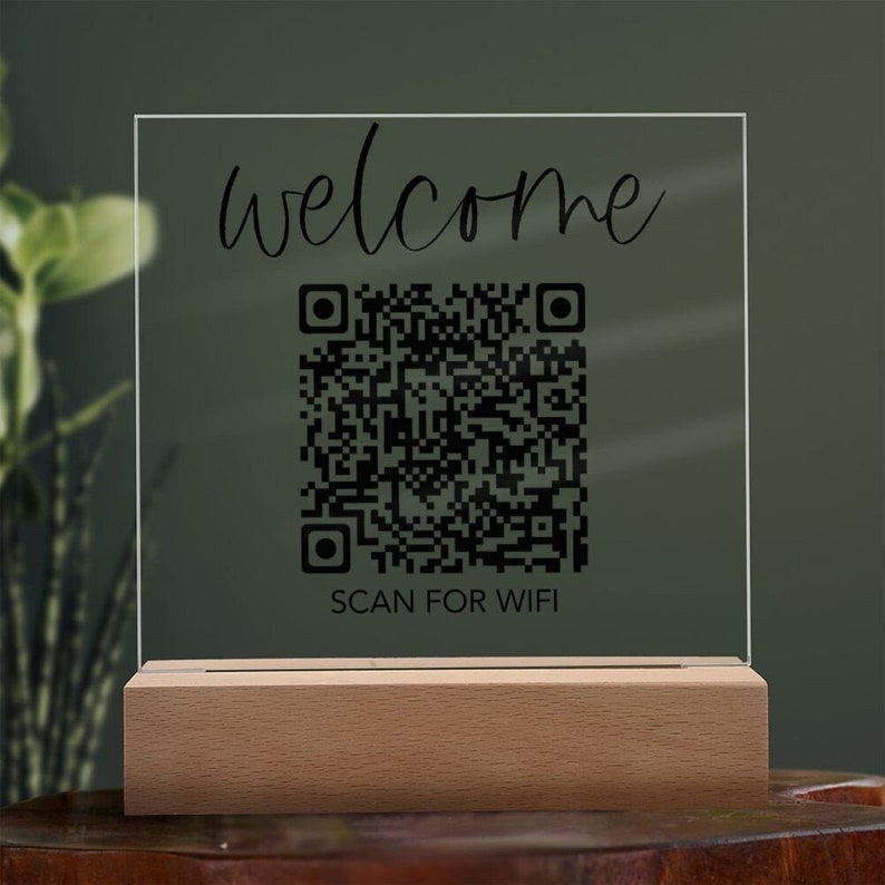 Personalized Wifi QR Sign | Personalized New Home Gift, QR Code Scanner ...