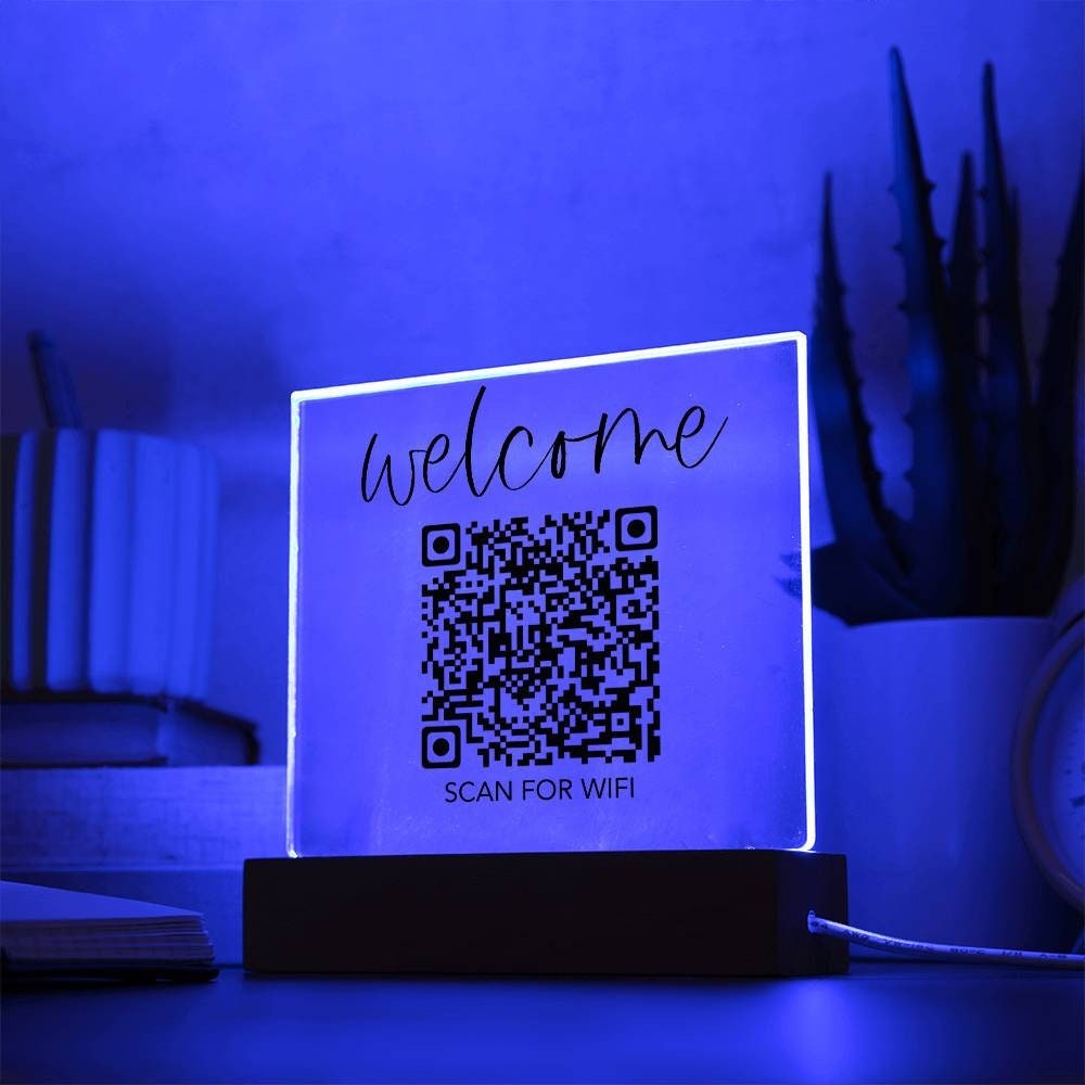 Personalized Wifi QR Sign | Personalized New Home Gift, QR Code Scanner ...