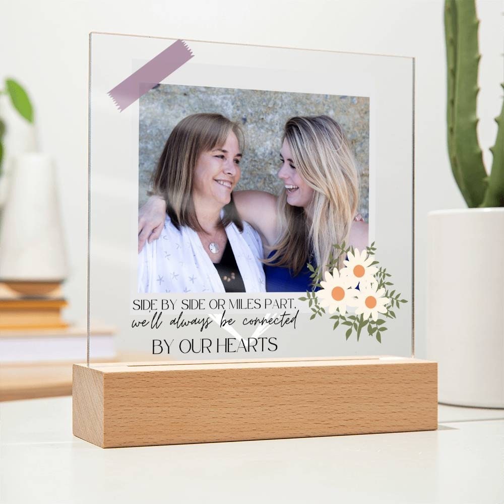 Long Distance Gift Personalized Photo Frame Side by Side or Miles Apart ...