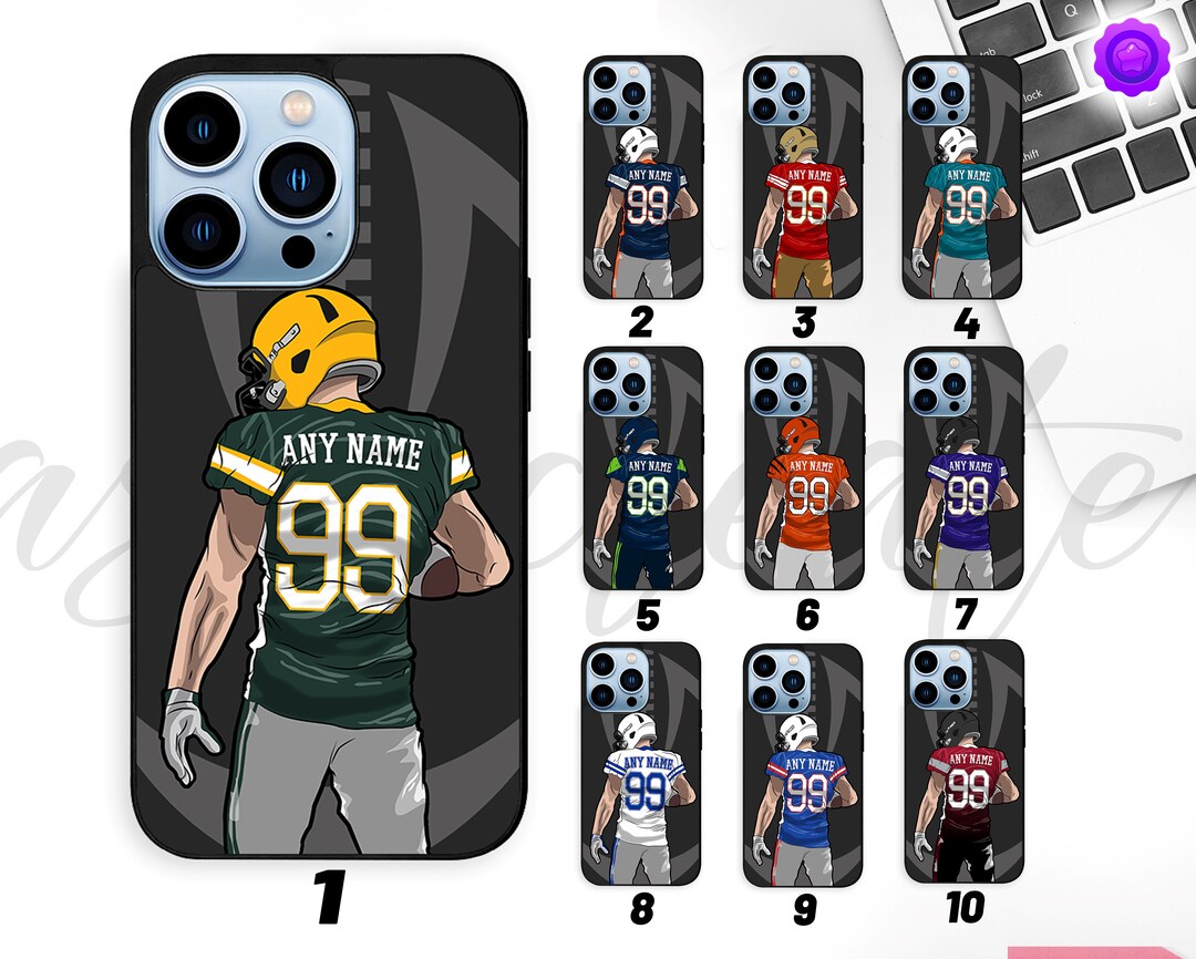 Personalized American Football Jersey Name and Number Phone Case iPhone ...