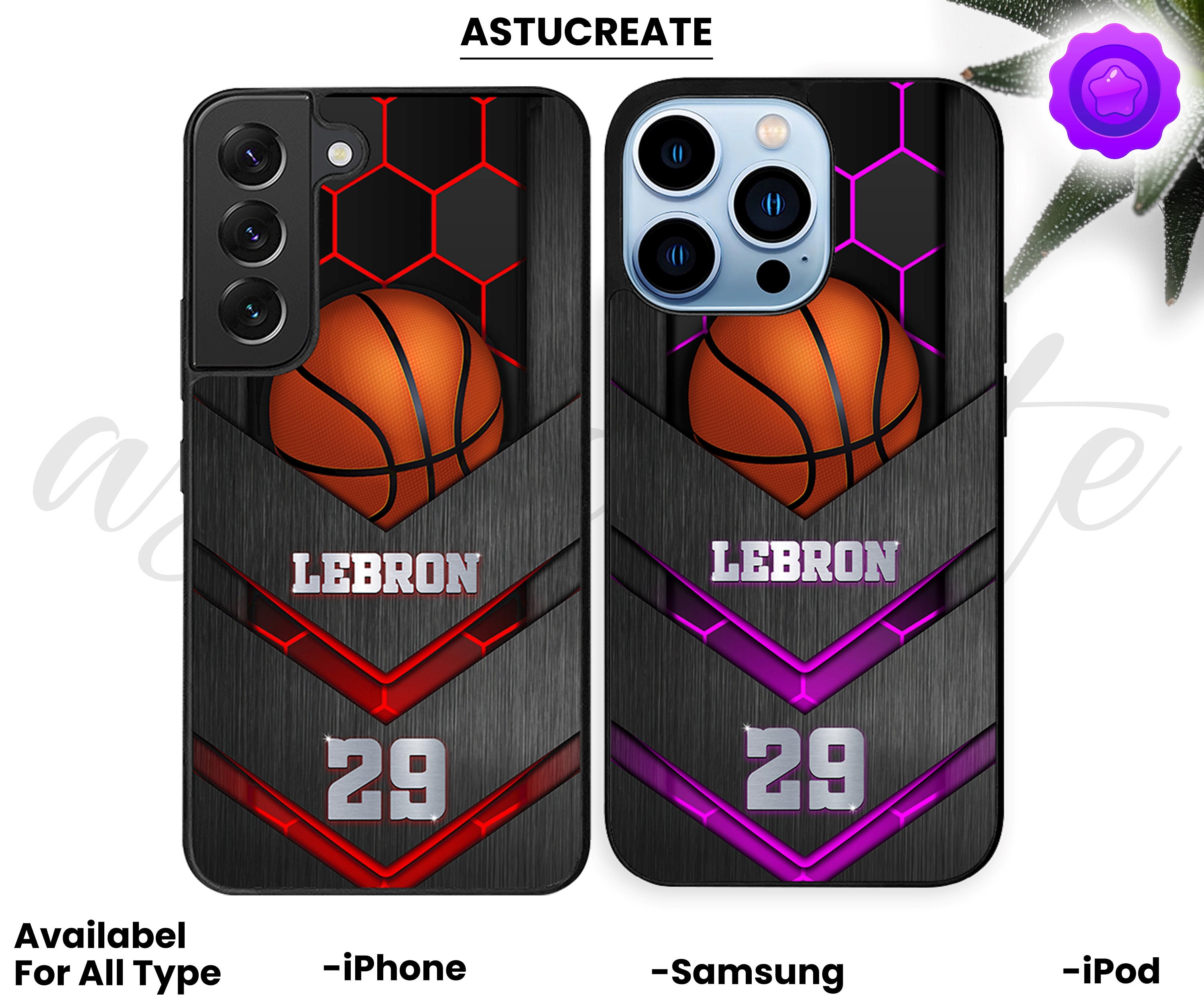 Personalized American Basketball Phone Cases Custom Number & Name Phone ...