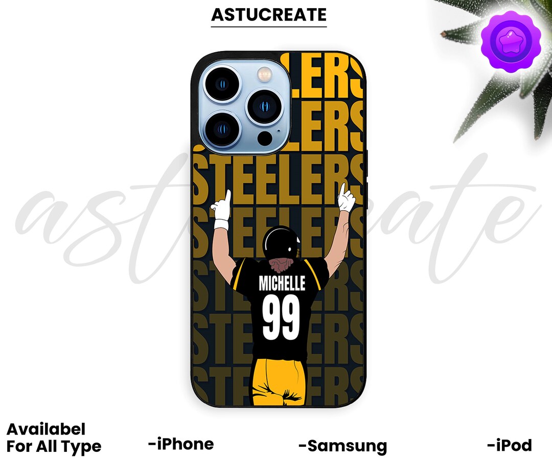 Personalized Steelers Football Phone Case, Custom Number, iPhone ...