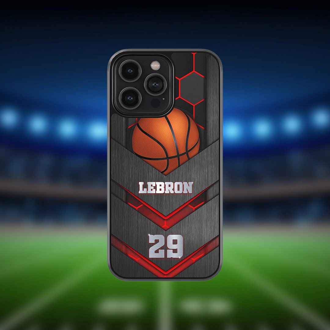 Personalized Basketball Phone Case, Custom Name & Number - Etsy