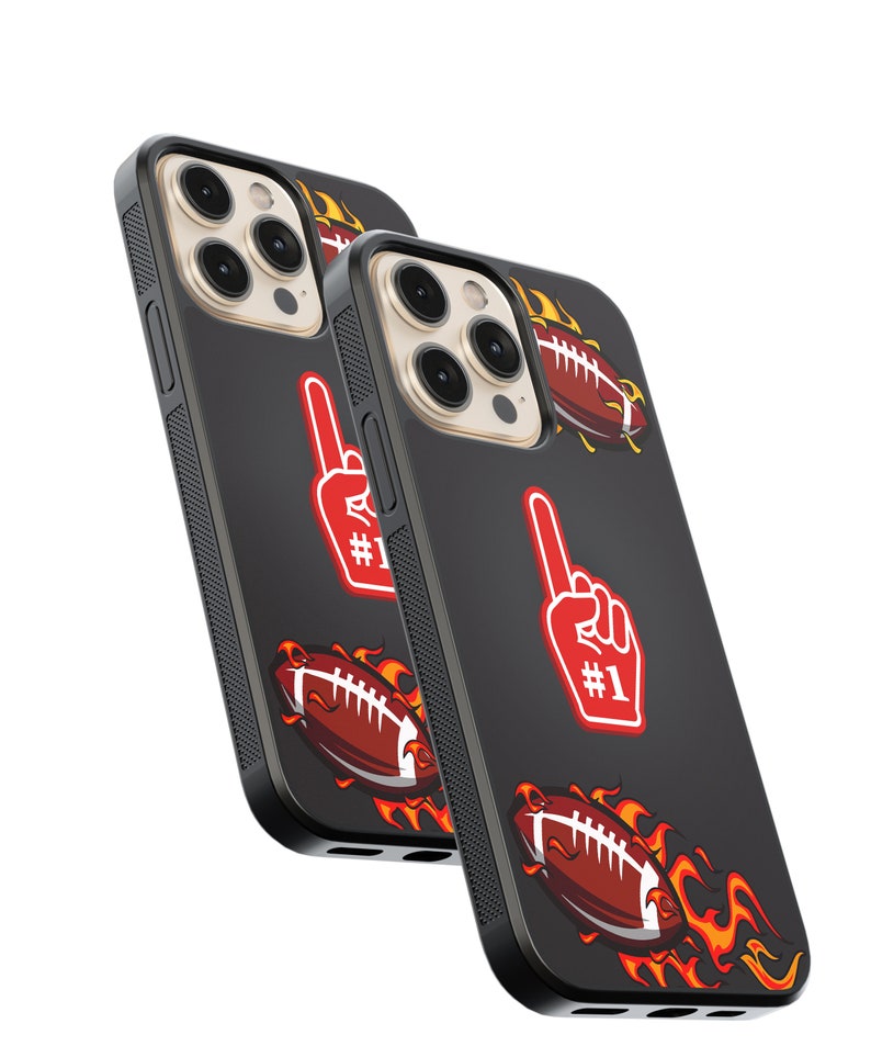 Personalized Football Fan Phone Case, Custom Number, Sports Icon - Etsy