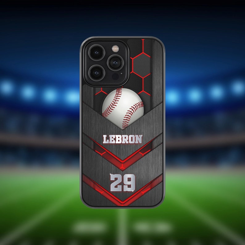 Personalized Baseball Phone Cases Custom Number & Name Phone Baseball ...