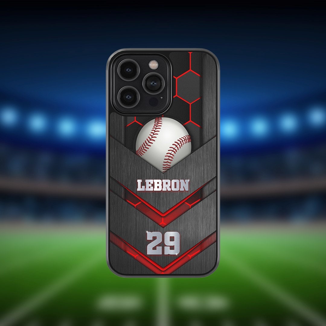 Personalized Baseball Phone Cases Custom Number & Name Phone Baseball ...
