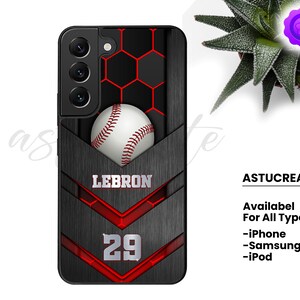 Personalized Baseball Phone Cases Custom Number & Name Phone Baseball ...