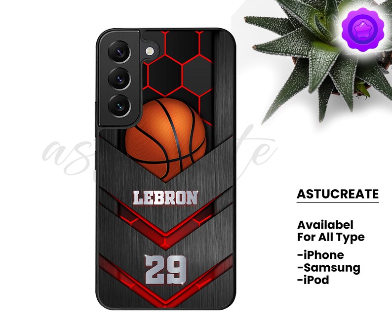 Personalized Basketball Phone Case, Custom Name & Number - Etsy