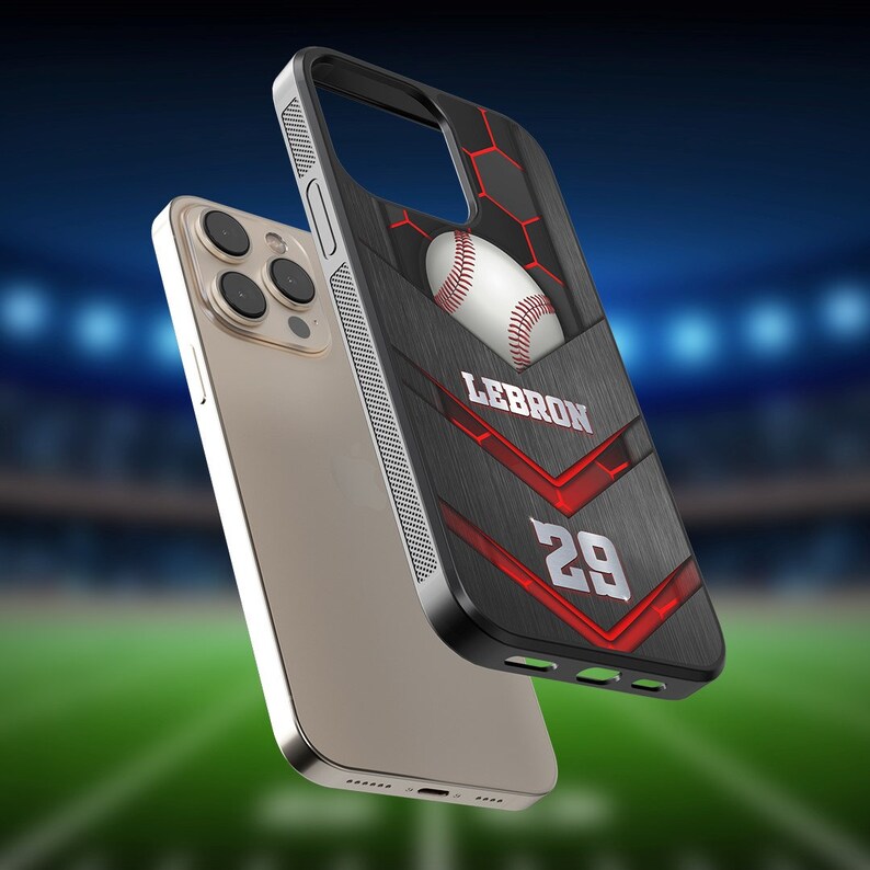 Personalized Baseball Phone Cases Custom Number & Name Phone Baseball ...