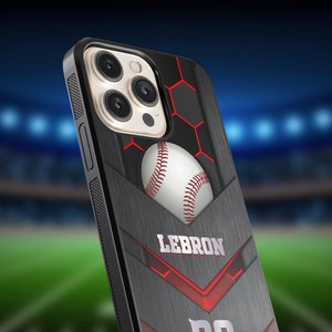 Personalized Baseball Phone Cases Custom Number & Name Phone Baseball ...