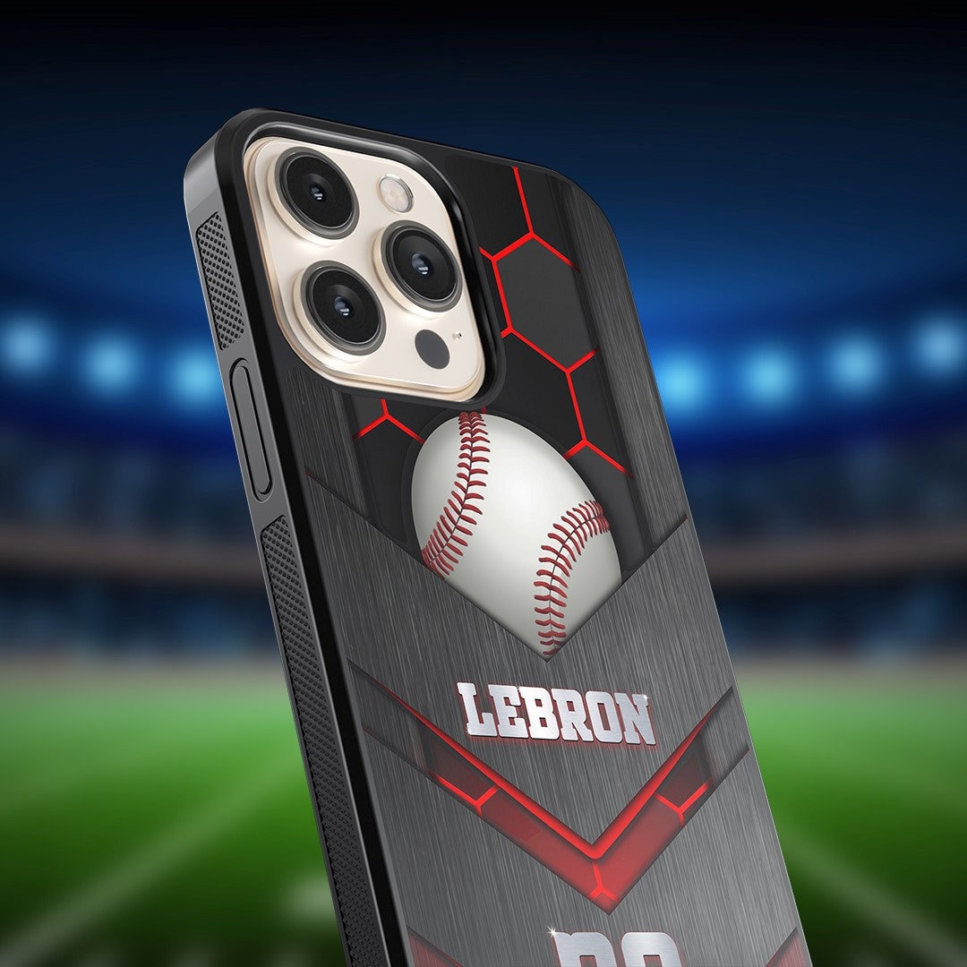 Personalized Baseball Phone Cases Custom Number & Name Phone Baseball ...