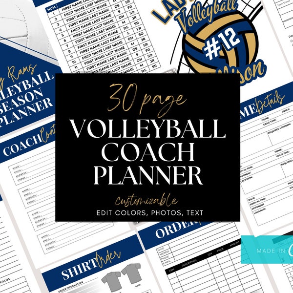 Volleyball Templates Roster - Etsy