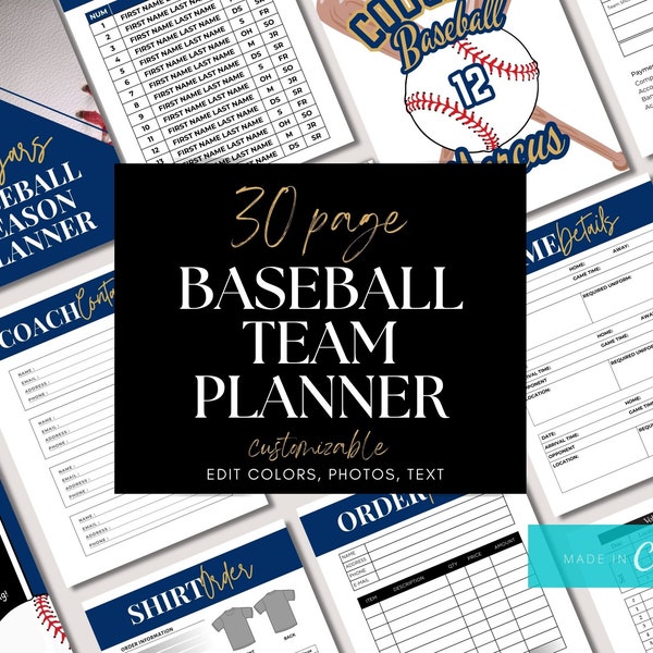 Baseball Planner Team Mom - Etsy