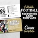 Football Athlete Profile Sheet Photo College Recruiting Editable Canva ...
