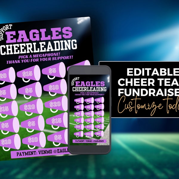 Cheer Fundraiser Template - Etsy