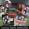 Football Athlete Profile Sheet Photo College Recruiting Editable Canva ...