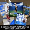 Editable Volleyball Social Media Graphics Template DIY Canva Volleyball ...