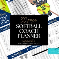 Softball Coach Planner, Softball Planner, Softball Practice Planner ...