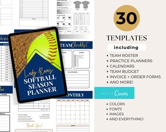 Editable Softball Coach Planner Softball Team Management Form Templates ...