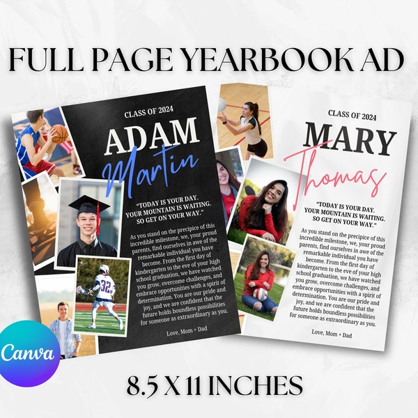 Parent Senior Ad Yearbook - Etsy