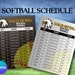 Editable Softball Schedule Template DIY Canva Softball Printable Poster ...