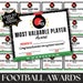 Editable Football Award Certificates End of Season Printable Football ...