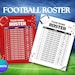 Editable Football Team Roster Canva Template Football Team Player ...