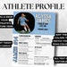 Athlete Profile Template for Soccer (8.5x11) – Editable Canva ...