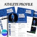 Soccer Athlete Profile Sheet Photo College Recruiting Editable Canva ...