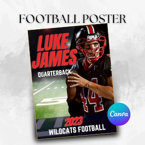 Football Poster Canva Template Senior Night Football Team Banquet Gift ...