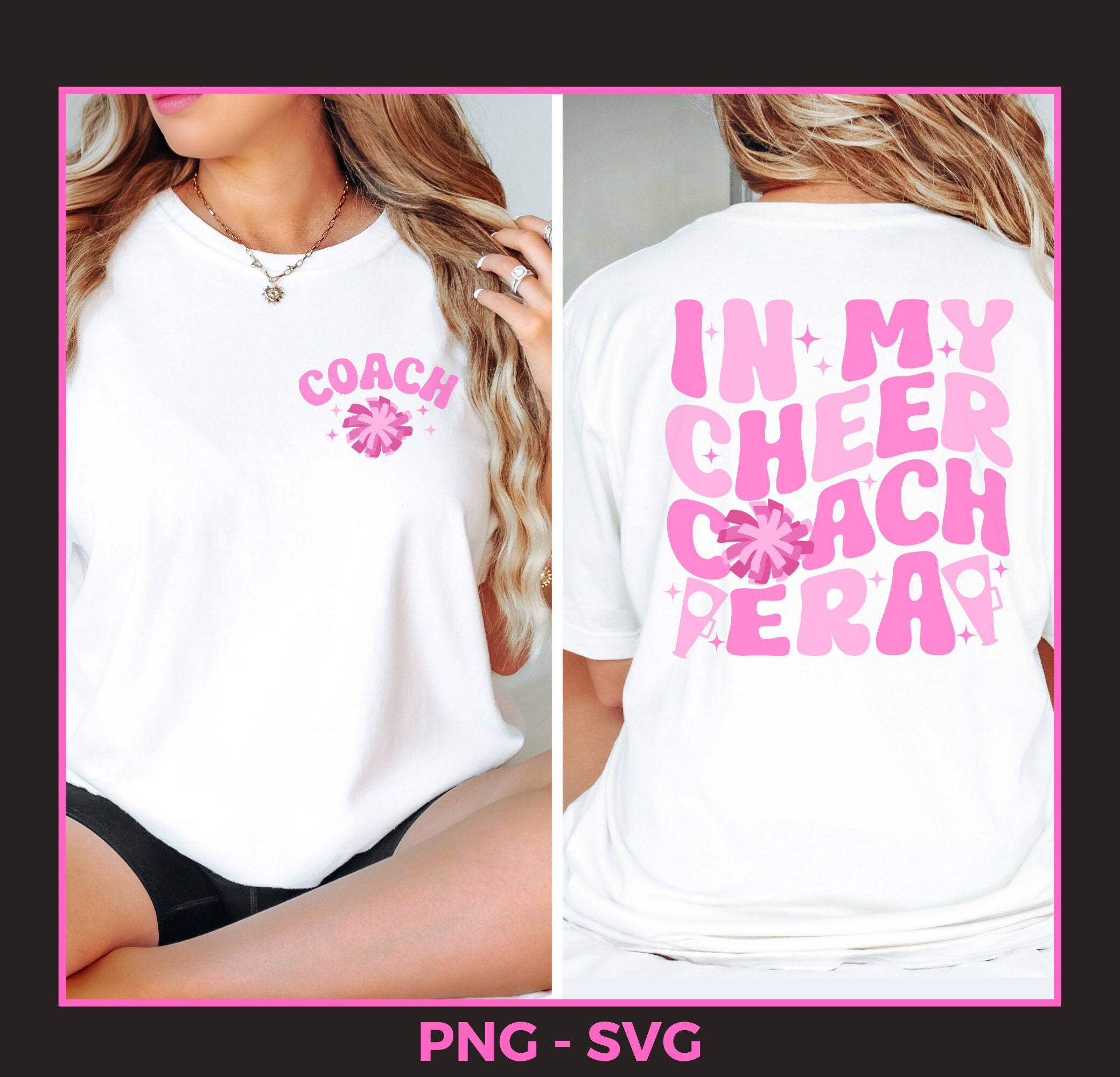 In My Cheer Coach Era SVG PNG Cheerleading Tshirt Design in My - Etsy