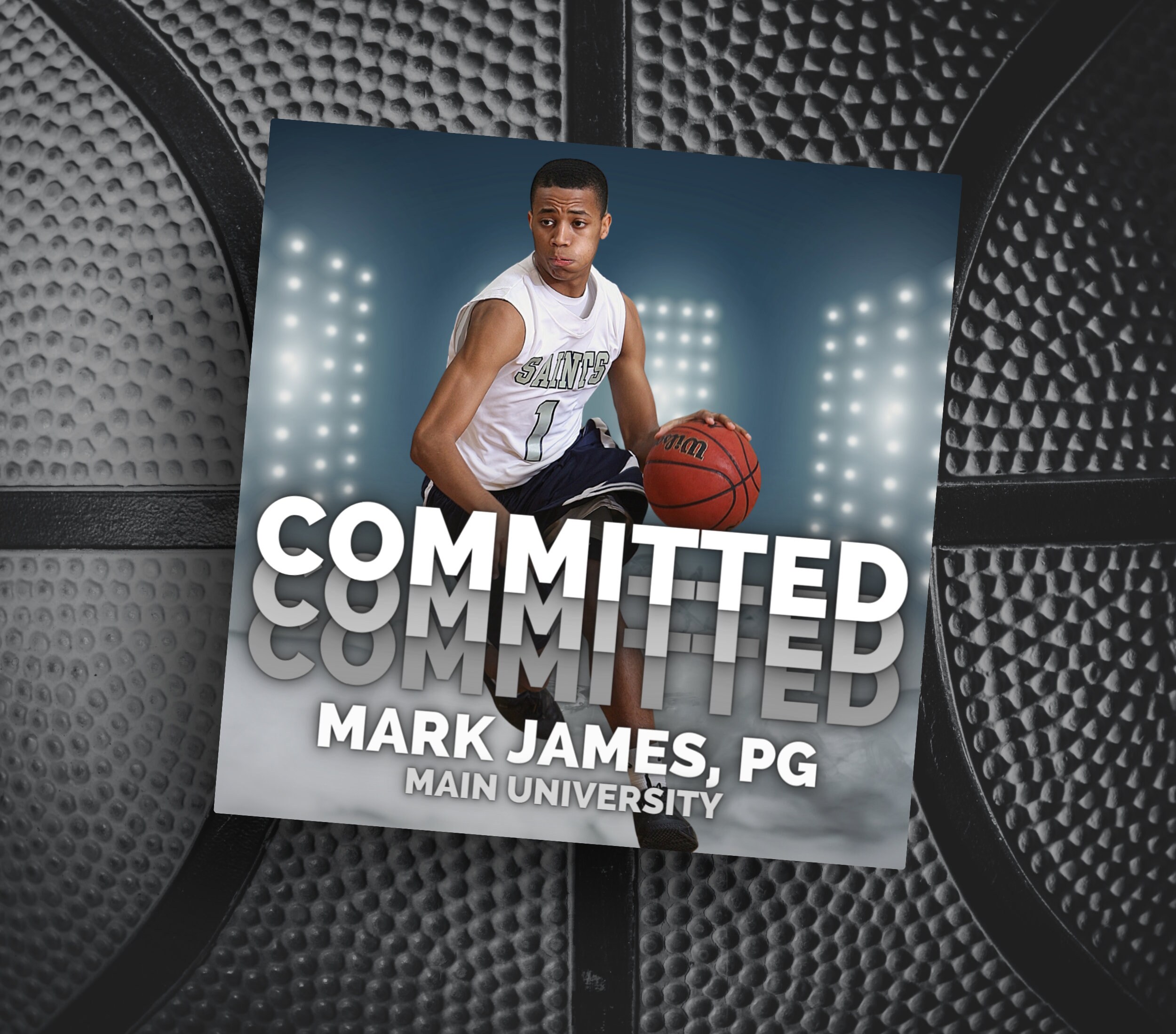 Basketball Committed Editable Social Media Template Canva Signing Day ...
