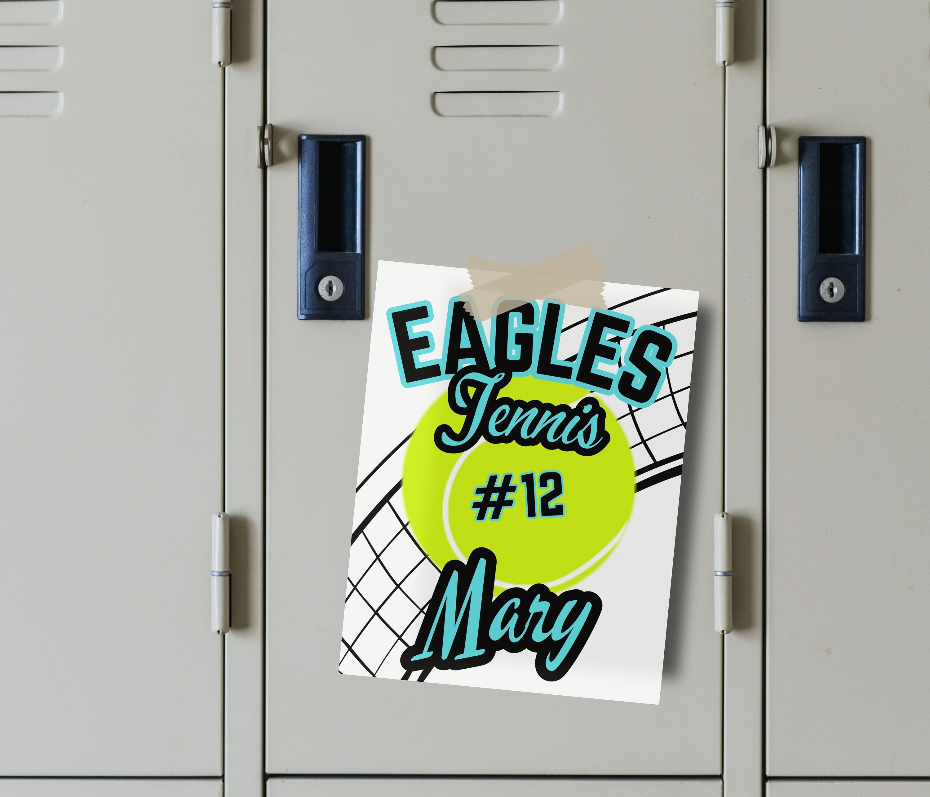 Tennis Door Sign Canva Template High School Tennis Tournament Hotel ...