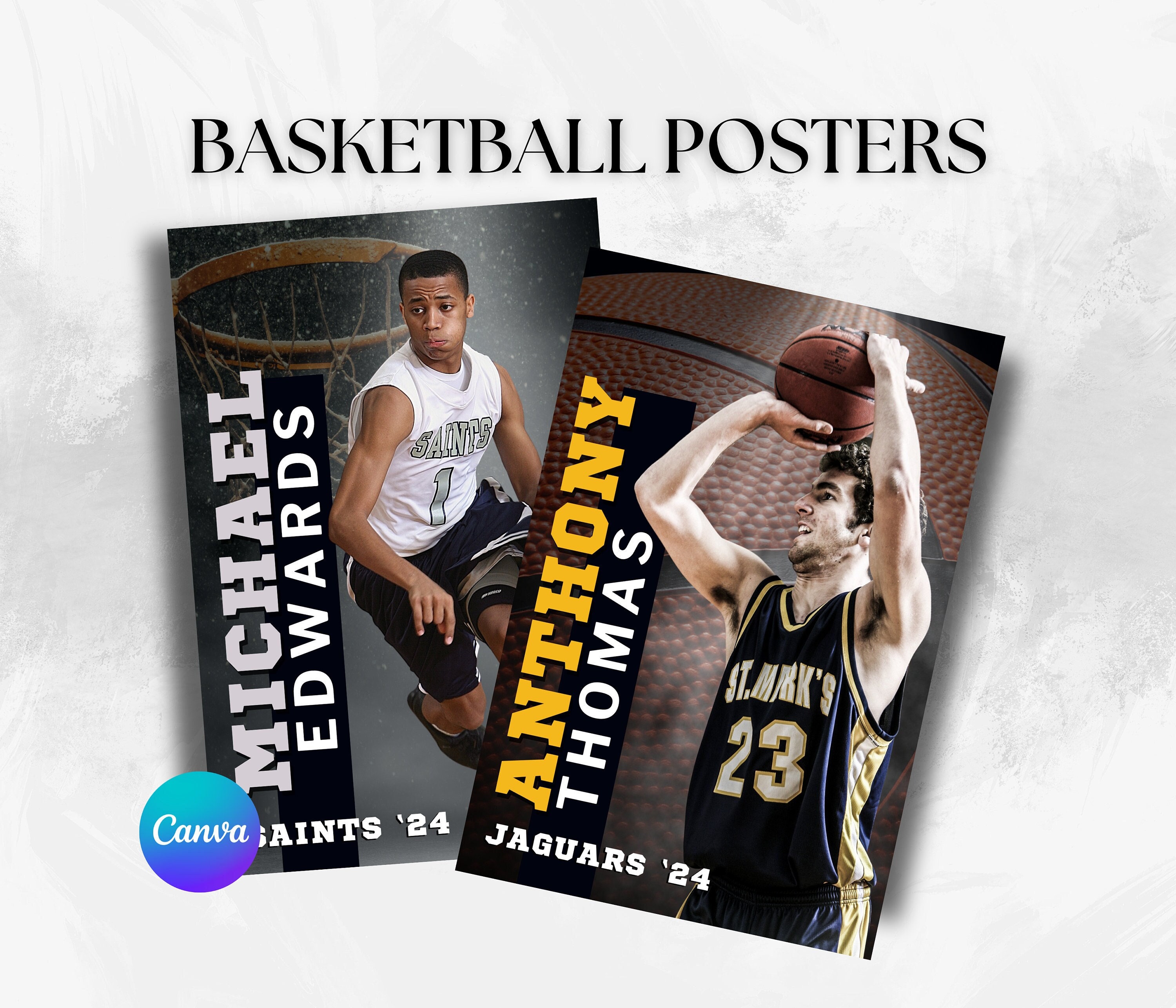 Basketball Poster Canva Template Senior Night Basketball Team Banquet ...
