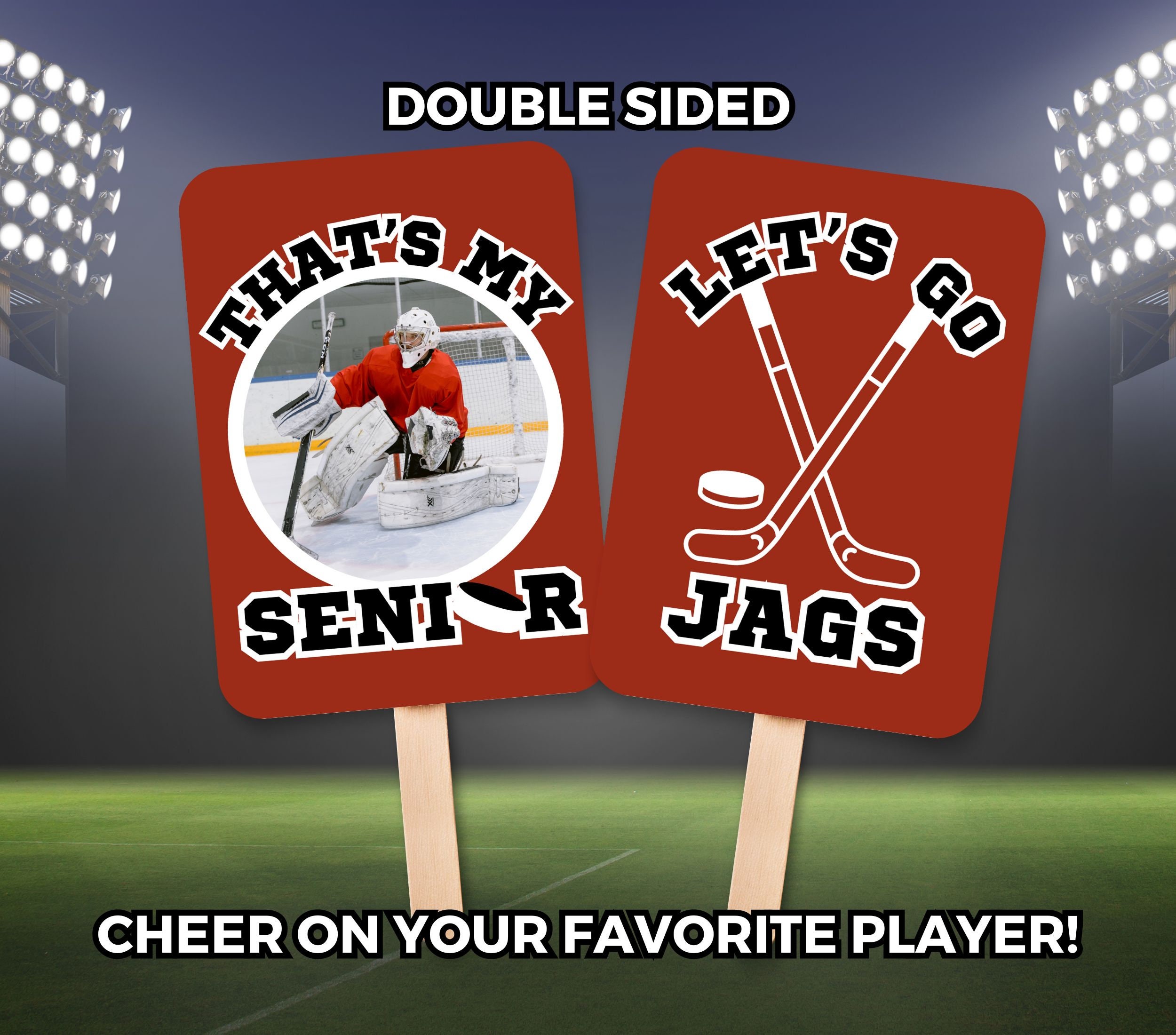 Hockey Senior Night Poster Canva Template Senior Night Game Hockey Team ...