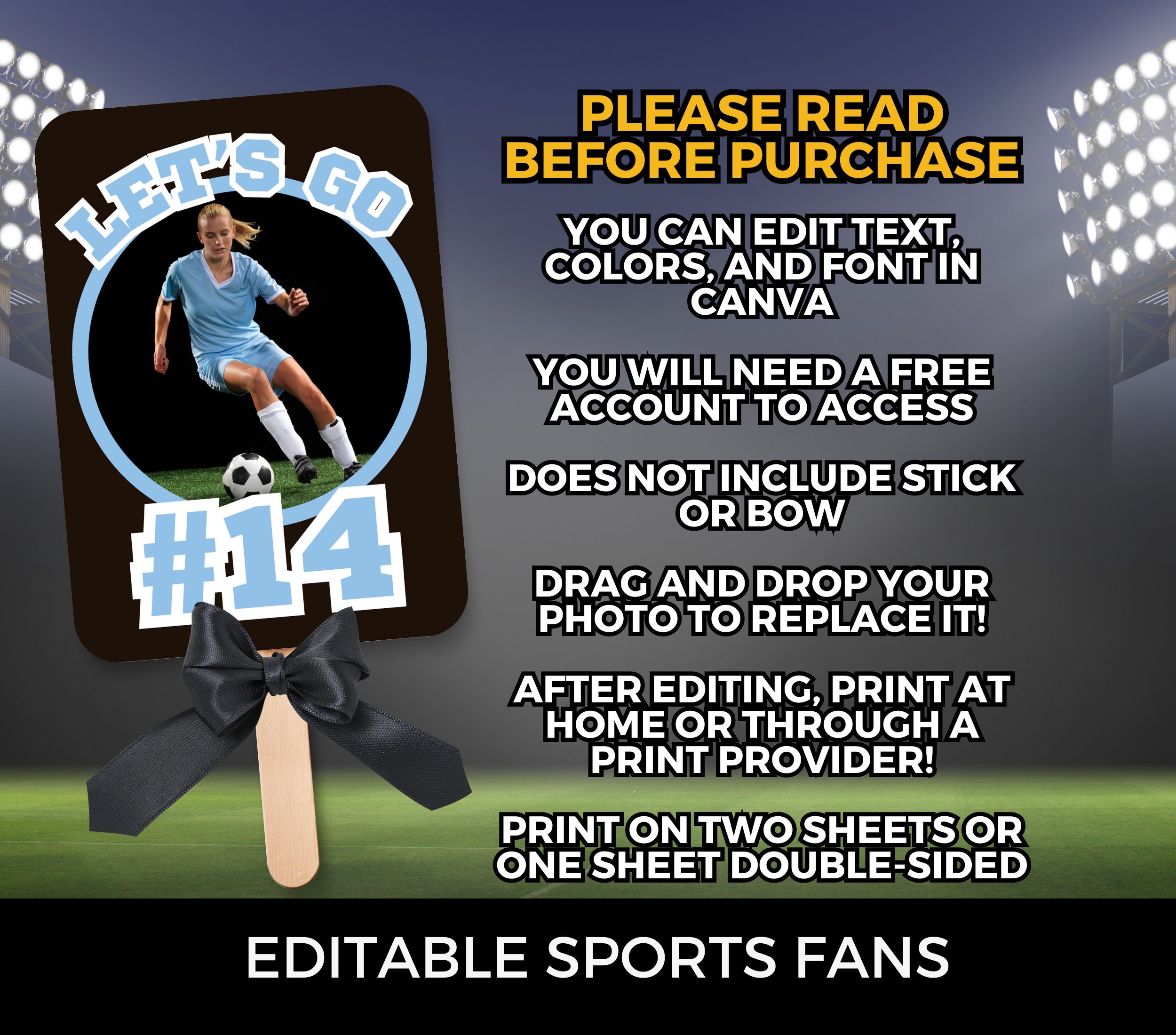 Soccer Poster Canva Template Senior Night Girls Boys Soccer Team ...