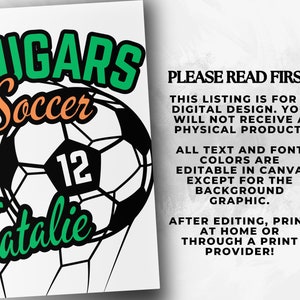 Soccer Door Sign Canva Template High School Soccer Tournament Hotel ...