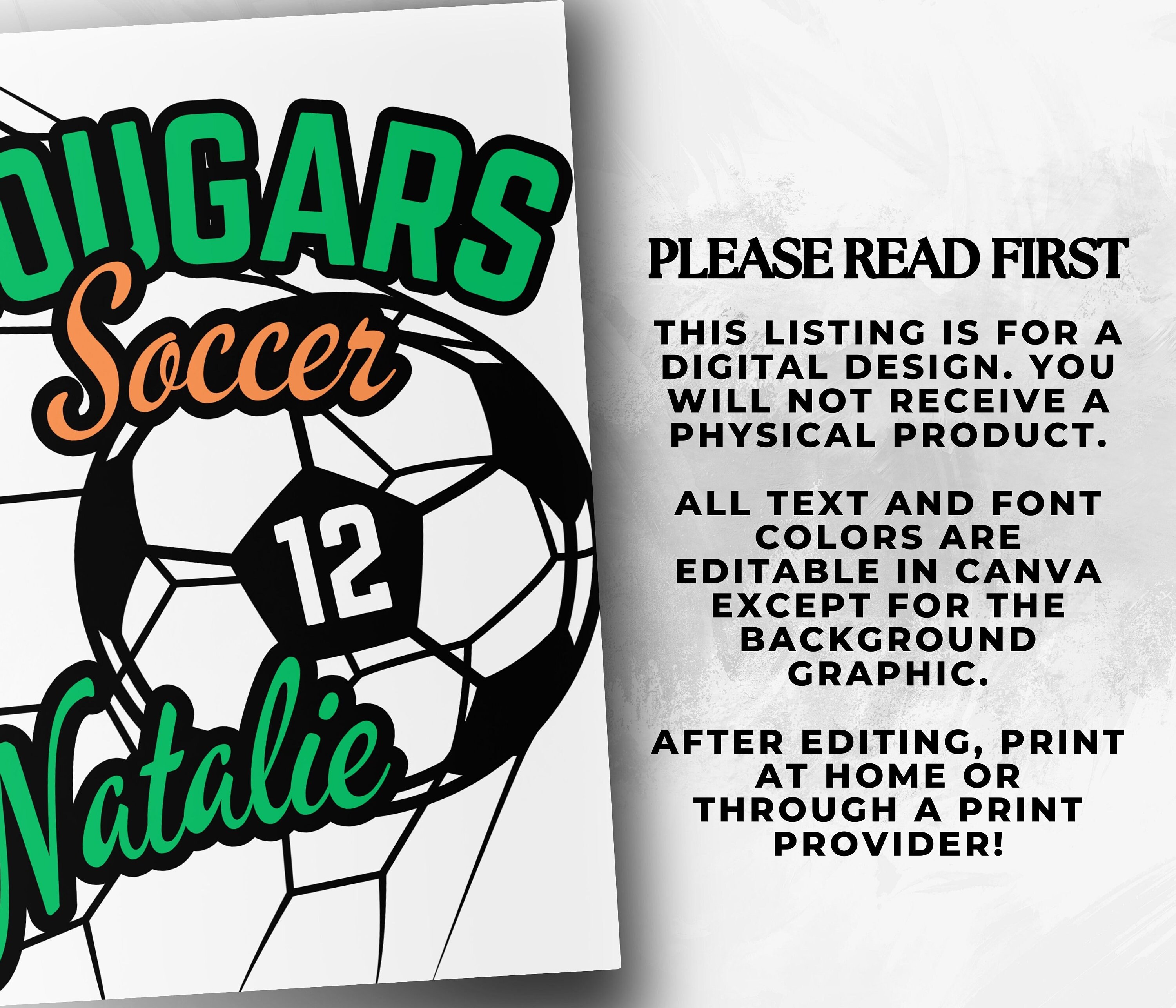 Soccer Door Sign Canva Template High School Soccer Tournament Hotel ...