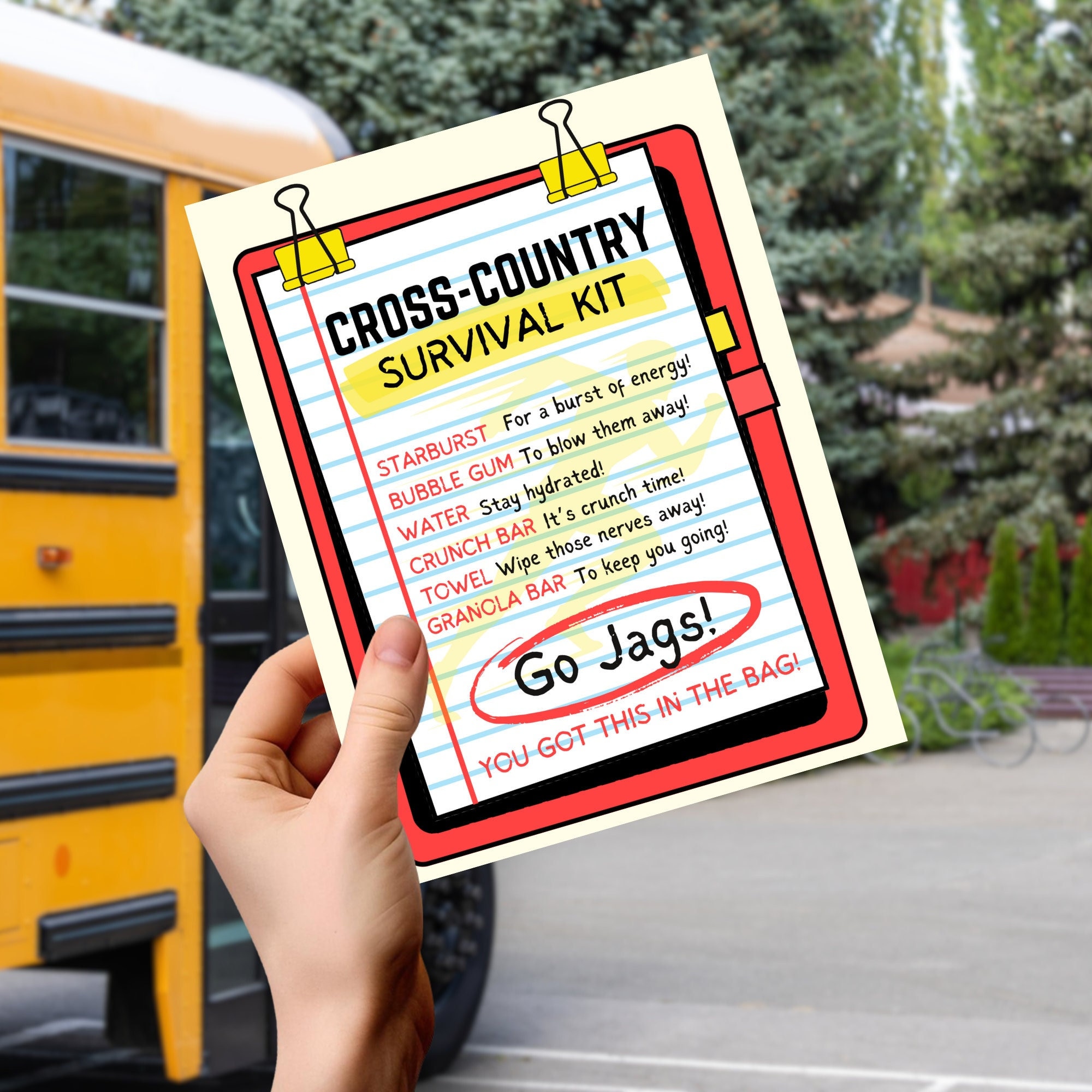 Editable Cross Country Survival Kit Printable, Track Team Gift Bags ...