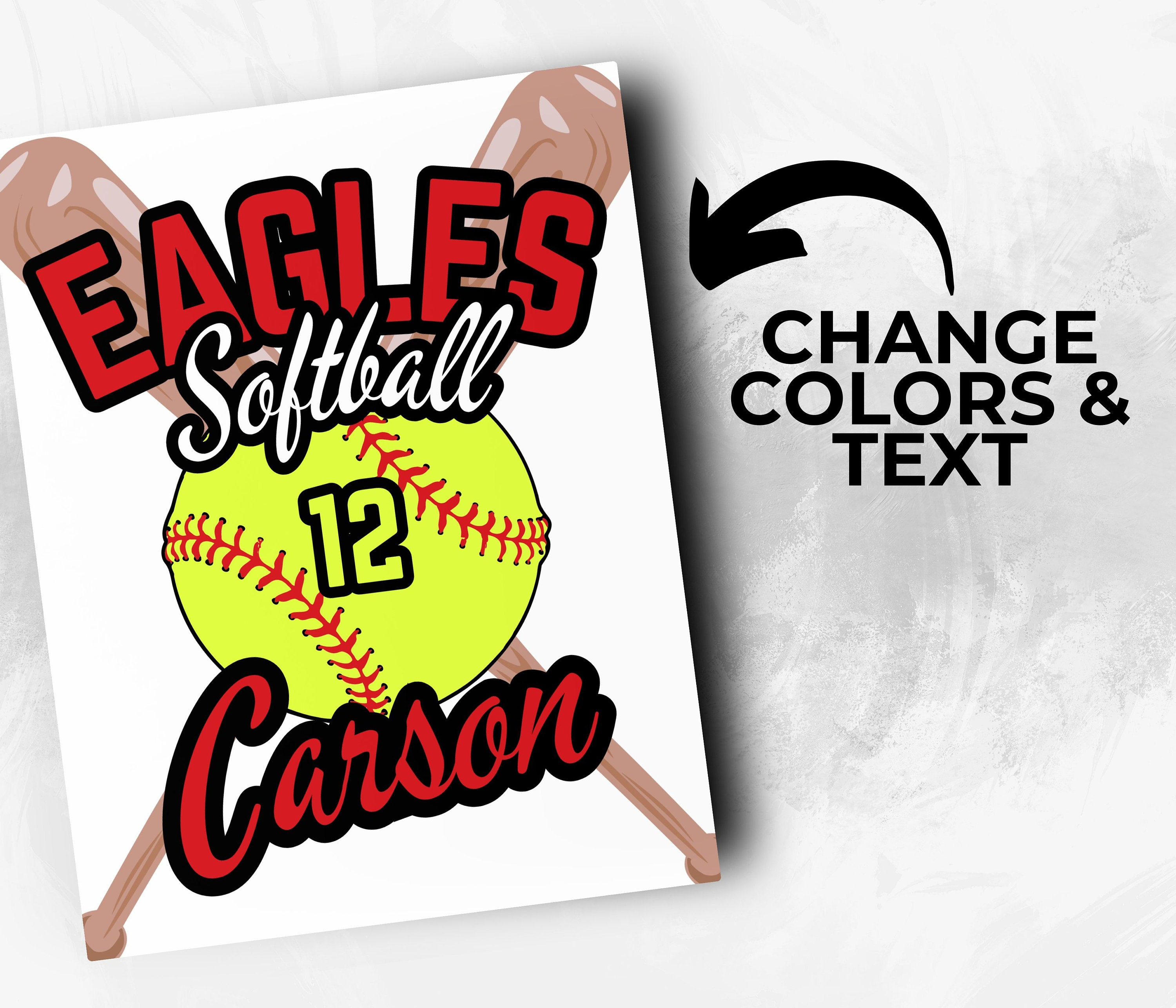 Softball Door Sign Canva Template High School Softball Tournament Hotel ...