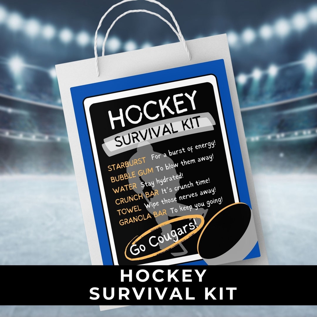 Editable Hockey Team Survival Kit Canva Template Printable Ice Hockey ...