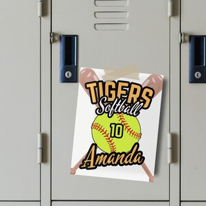 Softball Door Sign Canva Template High School Softball Tournament Hotel ...