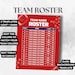 Editable Football Team Roster Canva Template Football Team Player ...