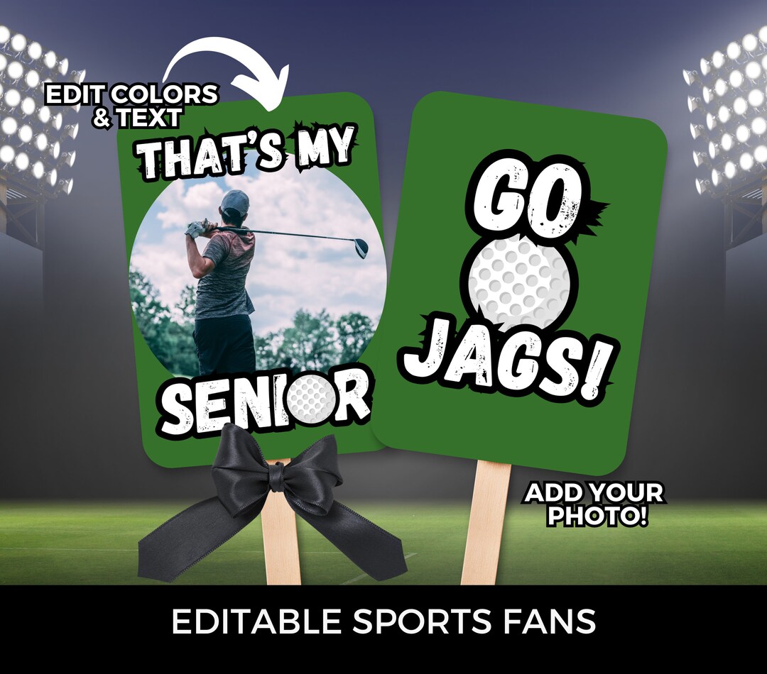 Golf Senior Day Poster Canva Template Senior Night Golfing Team ...