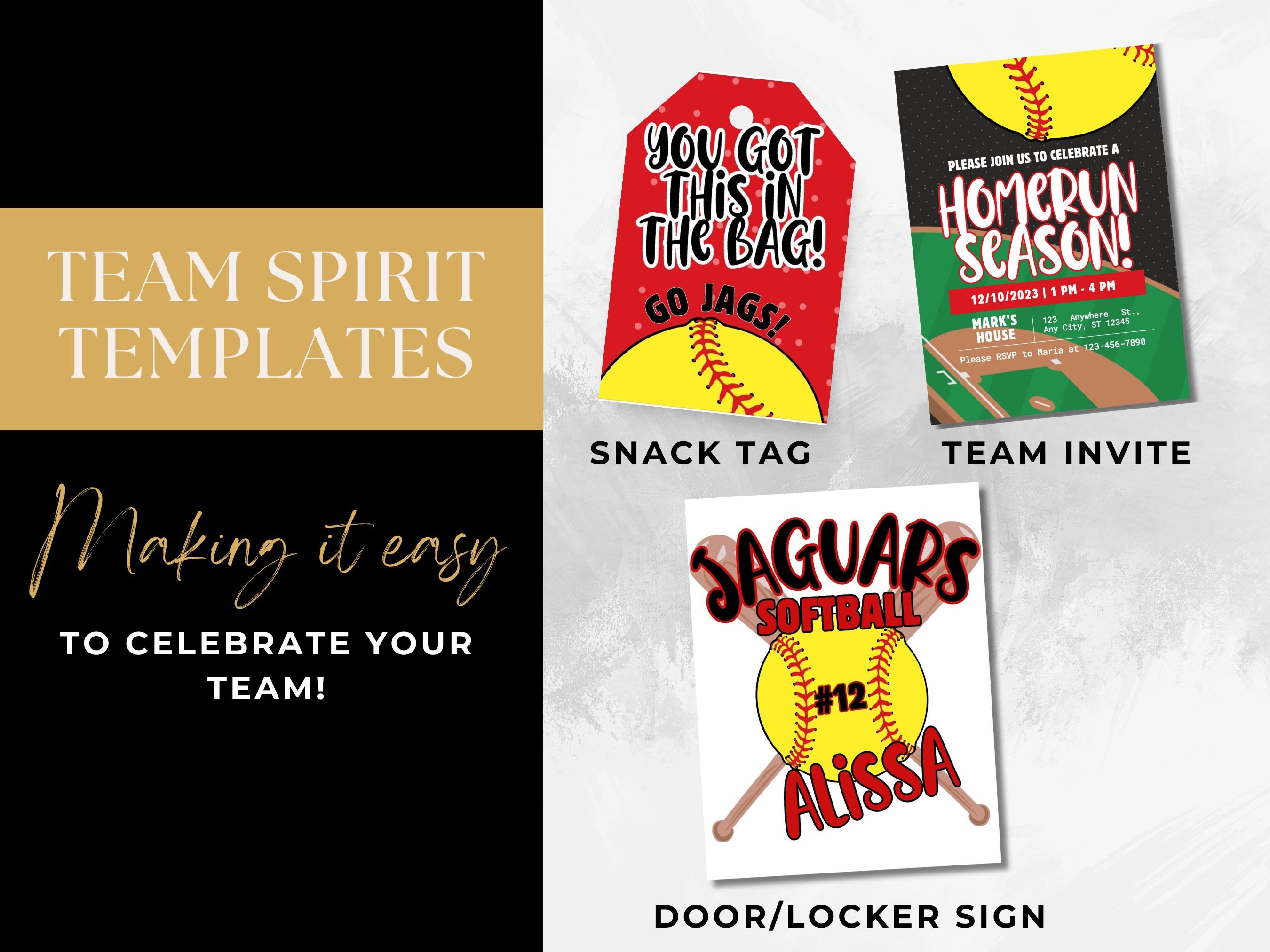 Editable Softball Team Template Bundle Softball Schedule Roster Lineup ...