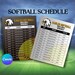 Editable Softball Schedule Template DIY Canva Softball Printable Poster ...