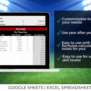 Sports League Budget Template Youth Sports Tournament Budget ...