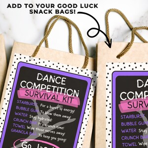 Editable Dance Team Competition Survival Kit Canva Template Printable ...