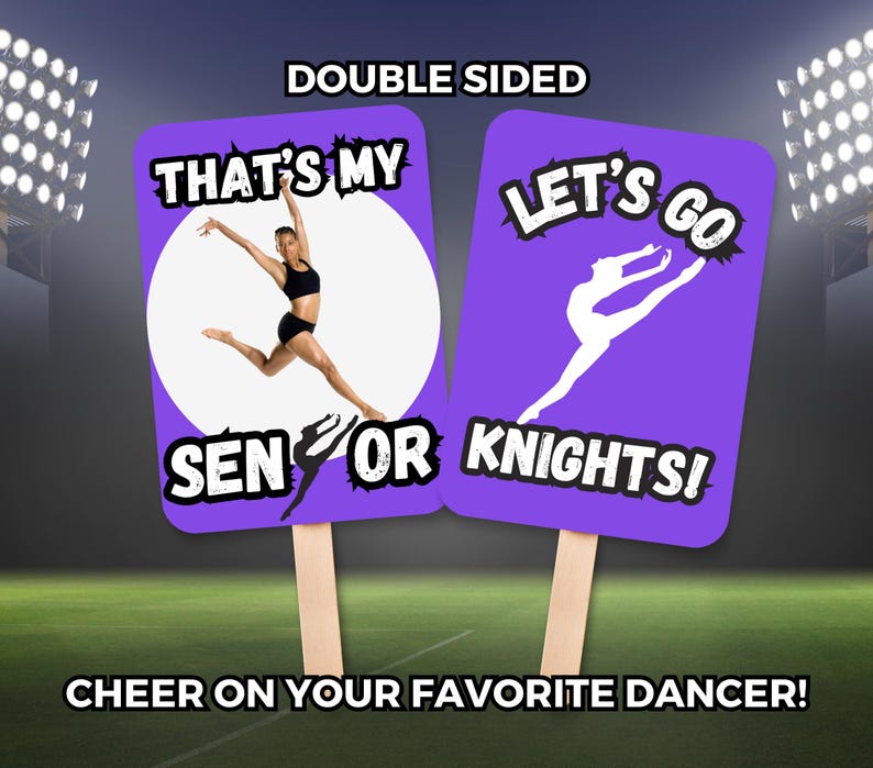 Dance Team Senior Night Poster Canva Template Senior Game Dancer ...
