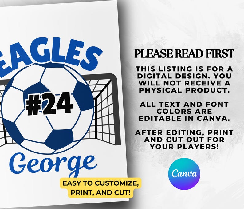 Soccer Door Sign Canva Template High School Soccer Tournament Hotel ...